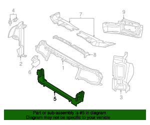 2005-2020 Mopar C/Member-Radiator 5065240AG | TascaParts.com