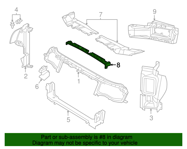 2011-2014 Dodge Charger Closure Panel 68092604AA | TascaParts.com