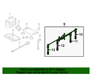 2001-2005 Volkswagen Spark Plug Wire Set 06A-905-409-N | vwpartscente