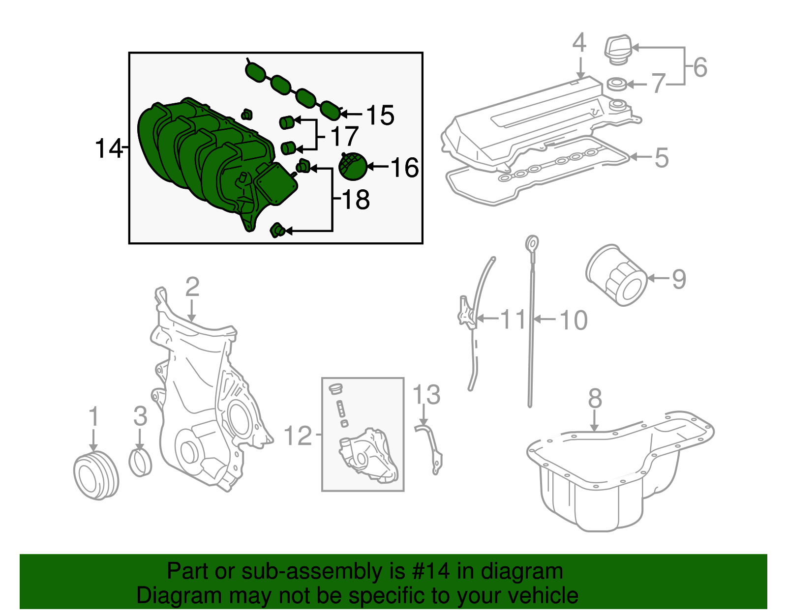 Genuine Toyota Intake Manifold part# 17120-0D080 for 2005-2008 Toyota ...