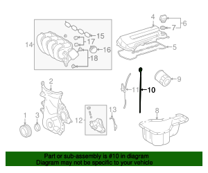 15301-22050 - Dipstick - 2000-2008 Toyota | OEM Genuine Toyota Parts