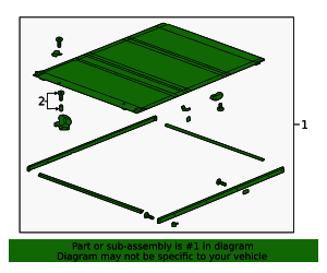 2020-2025 GM (Replaces 19433569) Matte Black Bed Tonneau Cover, Hard ...