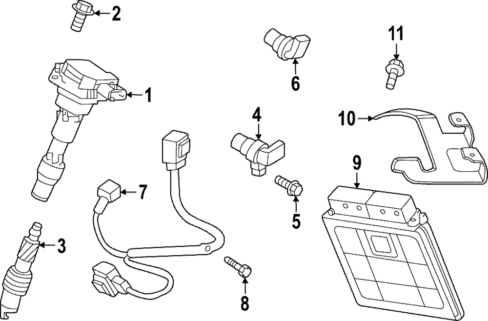 2022-2023 Kia Stinger Crankshaft Position Sensor 39180-2T000 | QuirkParts