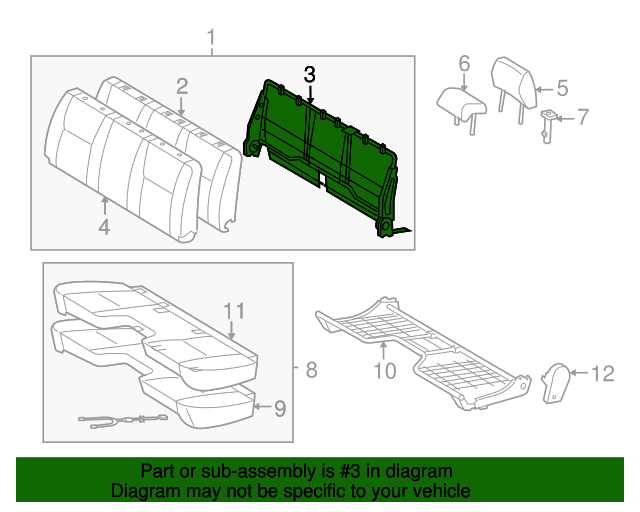 71630-04120 - Seat Back Frame 2005-2009 Toyota Tacoma | Bam Wholesale Parts