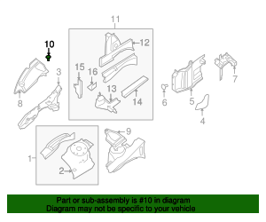 2009 Nissan Maxima Upper Cover Clip - Driver's Side (LH) 01553-09921 ...