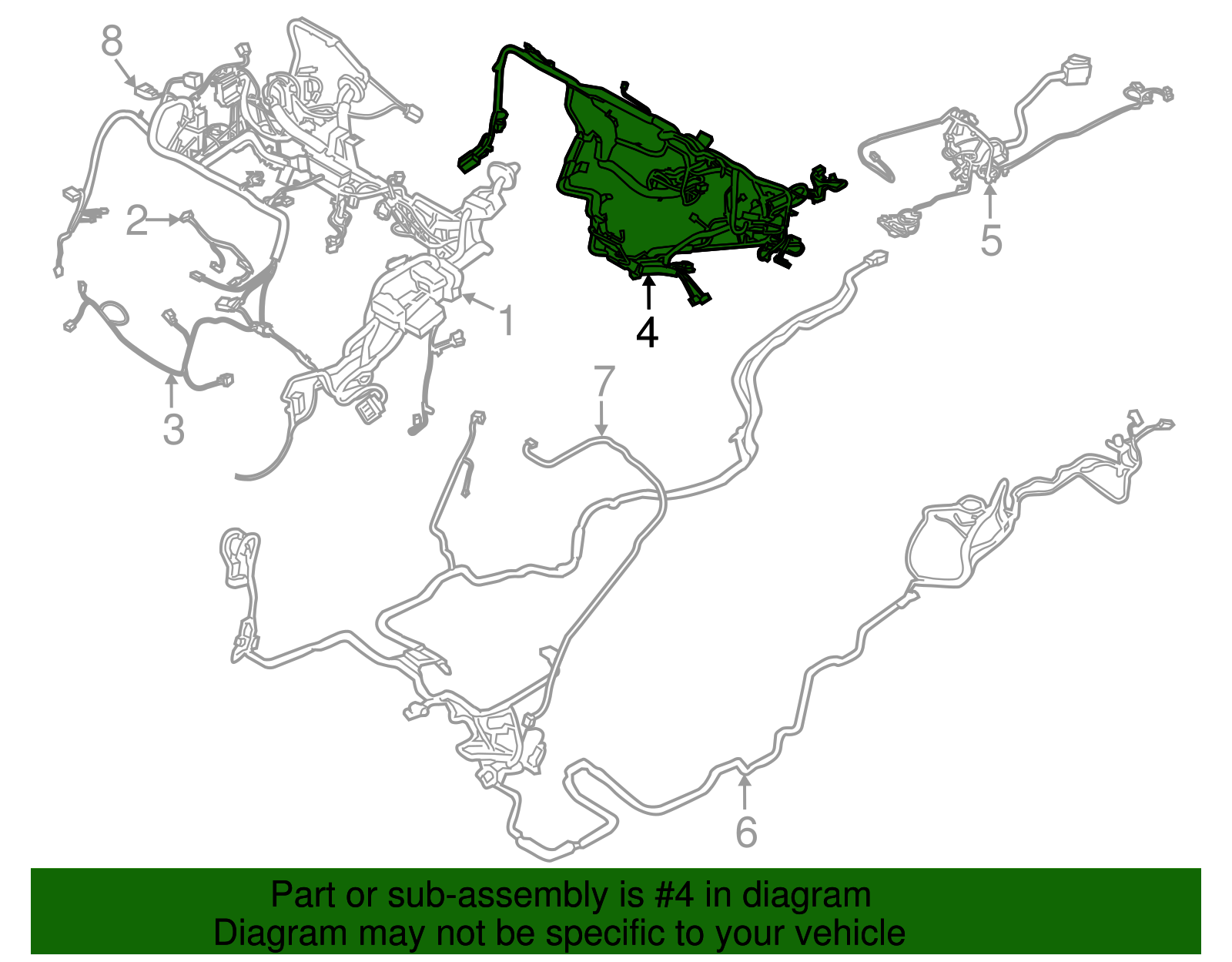 2018-2020 Lincoln MKZ | Wire Harness | HP5Z-14401-D | Walls' Ford Parts