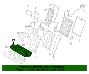 52207386028 - 2017-2022 BMW Seat Cushion Pad (52-20-7-386-028) | BMW of ...
