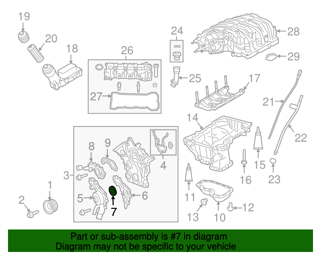 2011-2023 Mopar Rear Main Seal Retainer 68223854AA | Mopar Parts Canada