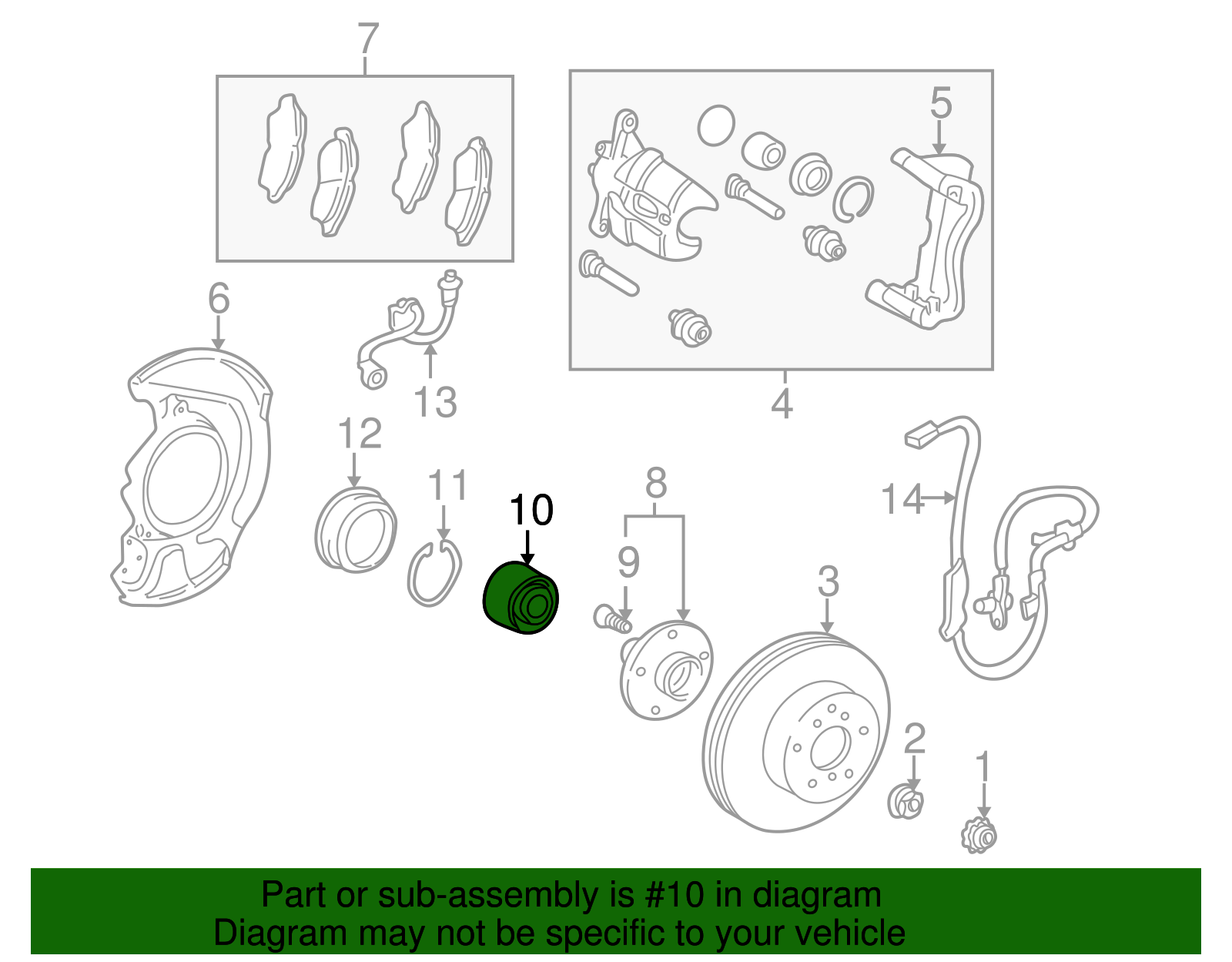 1989-2004 Toyota Wheel Bearing (Left, Right, Front, Rear) 90369-43008 ...