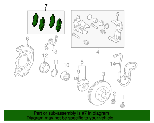 2001 Toyota Camry Brake Pads Front 04465-33220 | Toyota Parts Center