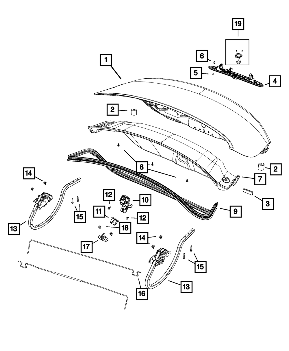 2015-2017 Chrysler 200 Decklid Latch Striker 68193095AB | Mopar eStore