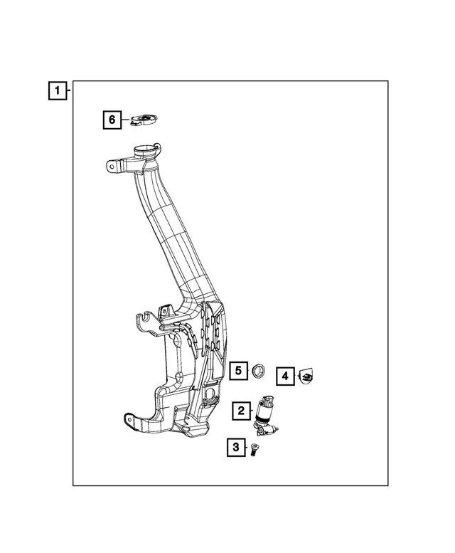 2011-2022 Mopar Windshield Washer Reservoir Assembly 55079365AF | Mopar ...