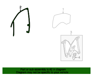 23418124 - OEM GM WEATHERSTRIP GMPartsCenter.net | GM Parts Center