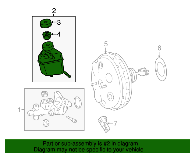 172-430-01-02-64 - Master Cylinder Reservoir 2012-2020 Mercedes-Benz ...