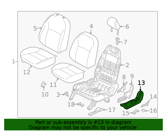 2018-2024 Nissan Kicks Cushion Shield 87381-5RB0A | Nissan Parts OEM