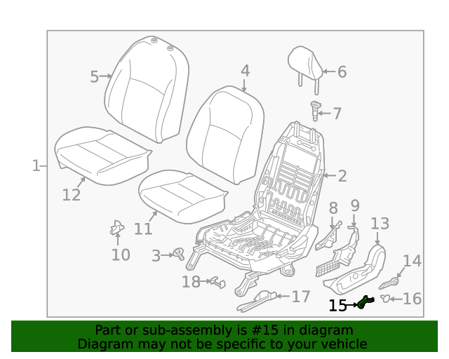 2018-2023 Nissan Adjust Lever 87436-5RB0A | TascaParts.com