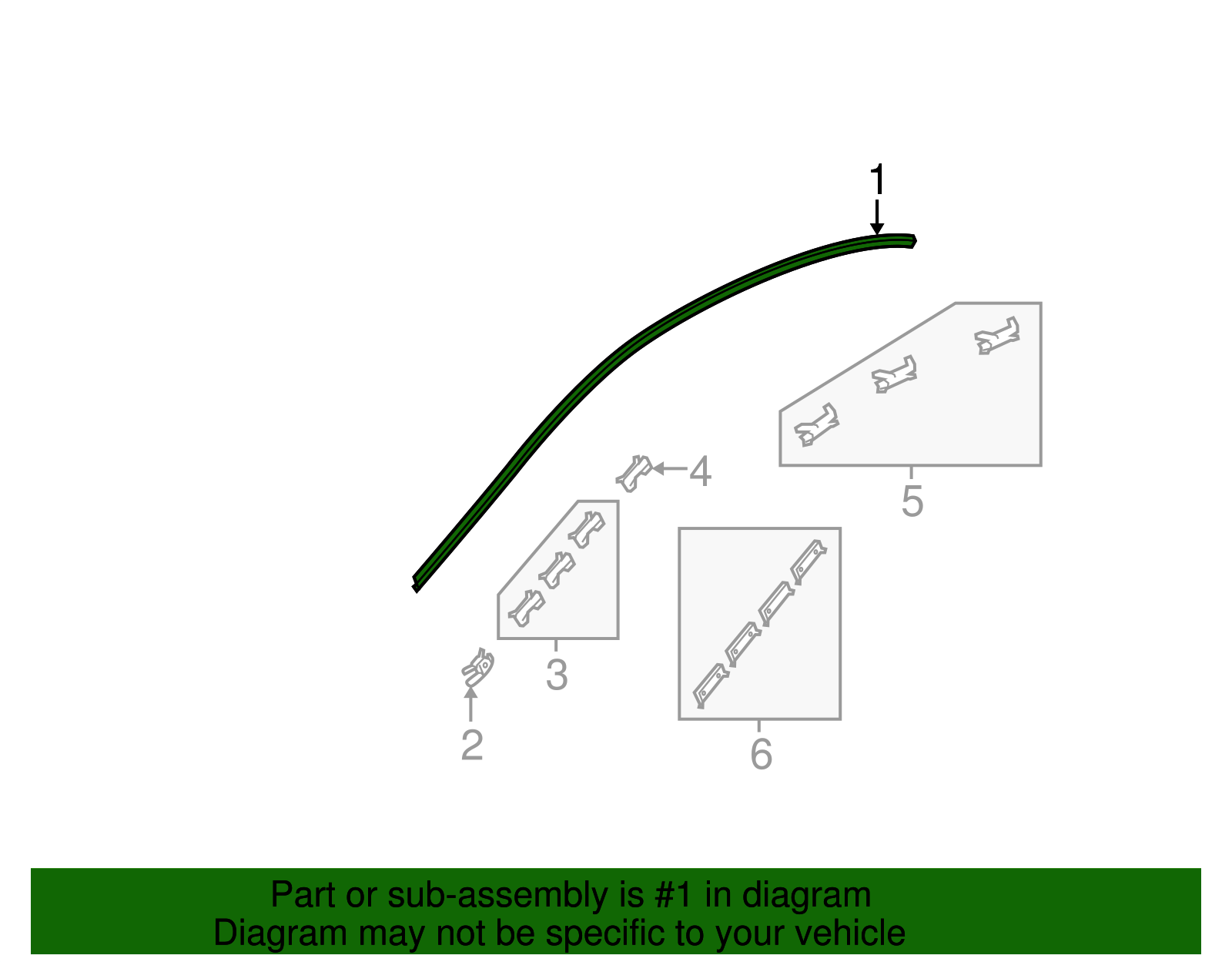 2006-2011 Honda Civic Roof Molding 73168-SNA-013 | OEM Parts Online