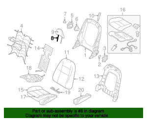 2004-2013 Volvo Headrest 8613749 | OEM Parts Online