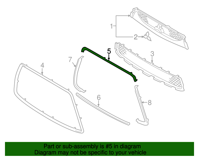 6400C961 - Grille Surround 2011-2012 Mitsubishi Outlander Sport ...