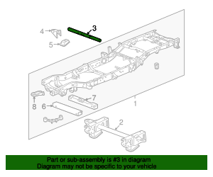 2007-2013 GM Frame Cross-Member 15938797 | GMPartsDirect.com