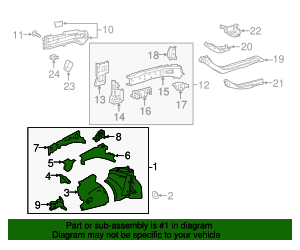 53702-12A50 - Apron Assembly - 2016-2018 Toyota | Discount Parts Monster