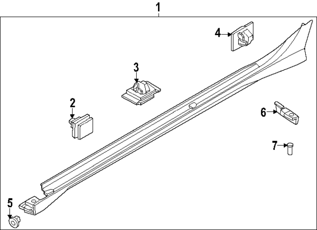 2023-2024 Hyundai Ioniq 6 Rocker Molding Clip 87759-KL000 | OEM Parts ...