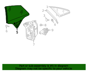 2018-2023 Mercedes-Benz Movable Glass 238-670-53-00 | MB OEM Parts