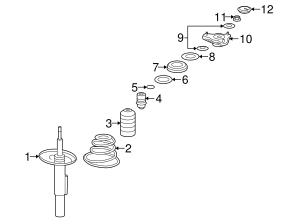 1997-2012 Porsche Strut Mount 997-343-018-01 | Porsche Marin
