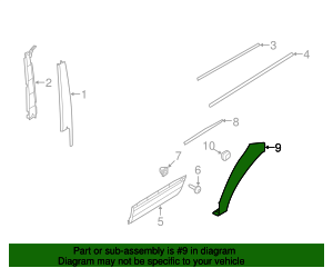 2013-2022 Land Rover Range Rover Wheel Arch Molding LR136798 ...