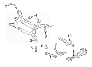 Genuine Cross-Member for 2010-2017 Volvo XC60 | Part# 31329931 | Over ...
