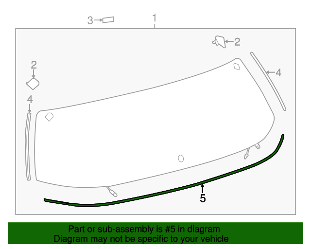 2013-2018 Toyota RAV4 Reveal Molding 75575-0R030 | Toyota Parts Center
