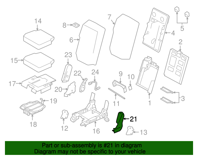2017-2019 Nissan Recline Cover 87406-EZ00A | Ziegler Nissan of Orland Park