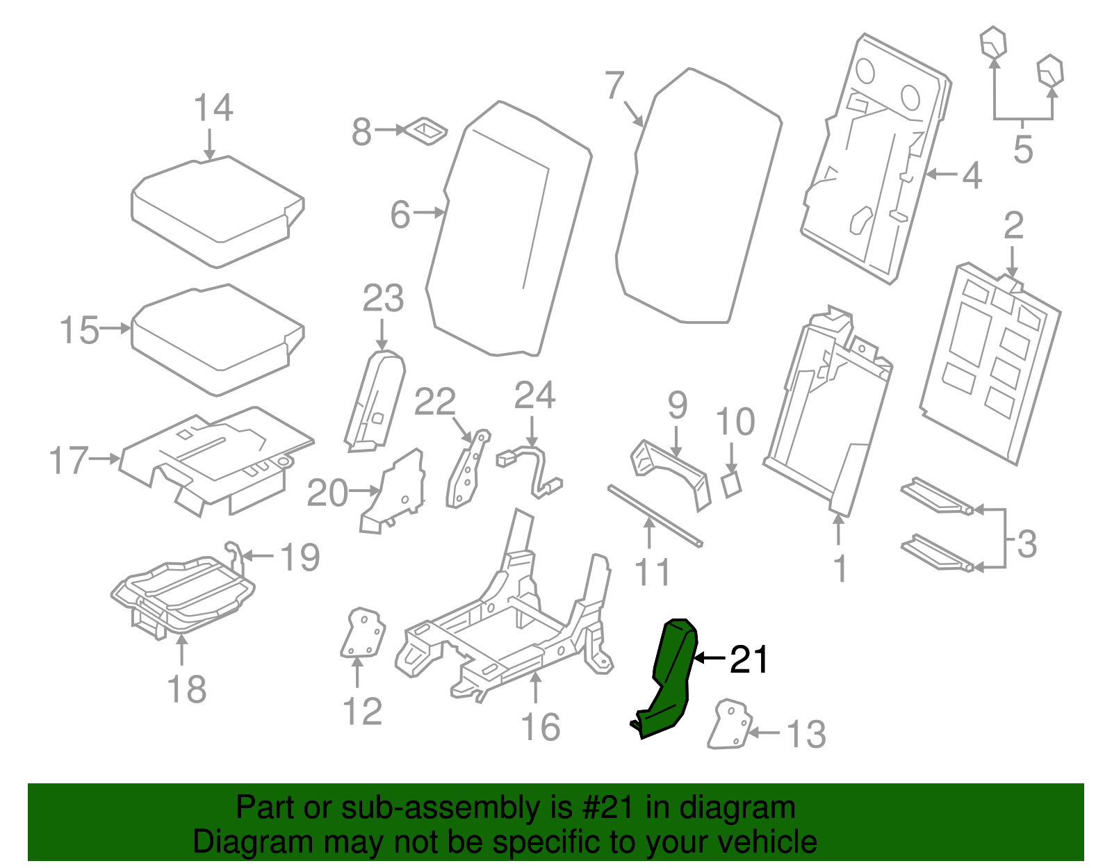 2017-2019 Nissan Recline Cover 87406-EZ00A | Ziegler Nissan of Orland Park
