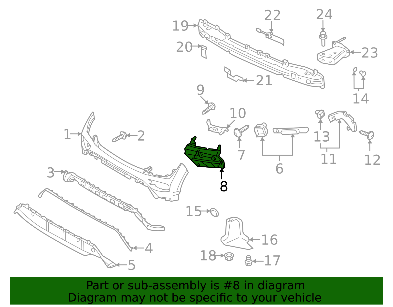 2022-2023 Hyundai Kona Corner Molding 86694-J9NA0 | Hyundai Wholesale ...