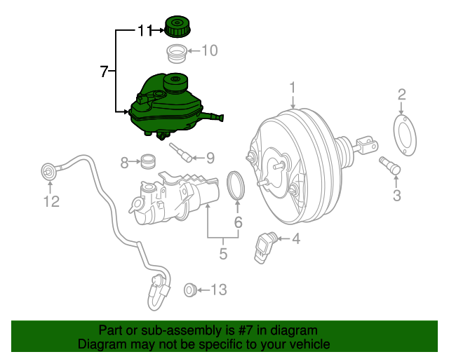 205-430-00-02 - Brake Master Cylinder Reservoir 2015-2023 Mercedes-Benz ...