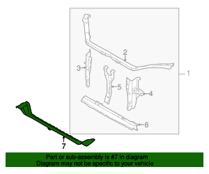 51231AG0009P - Radiator Support Tie Bar 2008-2018 Subaru | AutoNation Parts