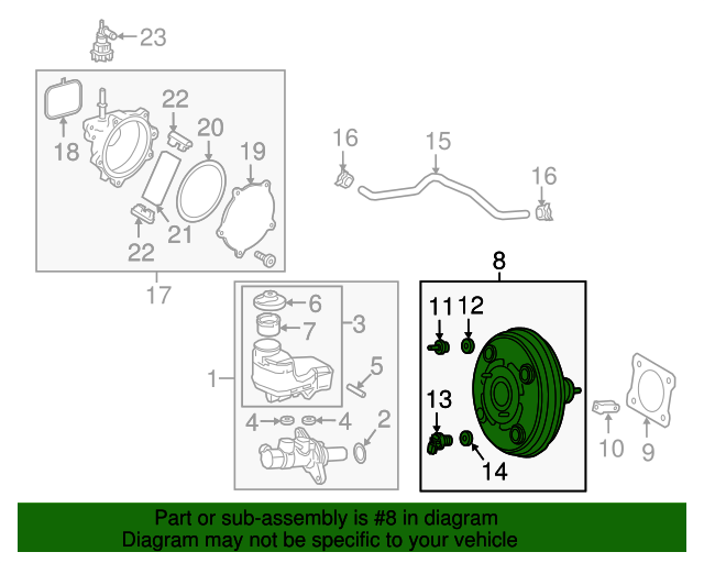 44610-06670 - Brake Booster - 2018-2023 Toyota | OEM Genuine Toyota Parts