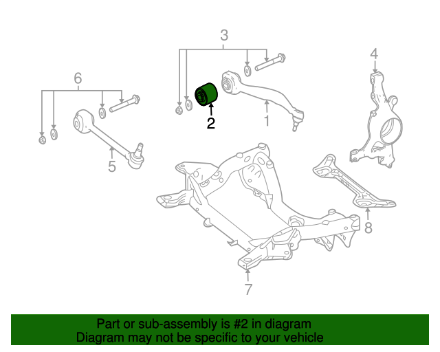 204-333-11-14-64 - Upper Control Arm Bushing 2008-2020 Mercedes-Benz ...