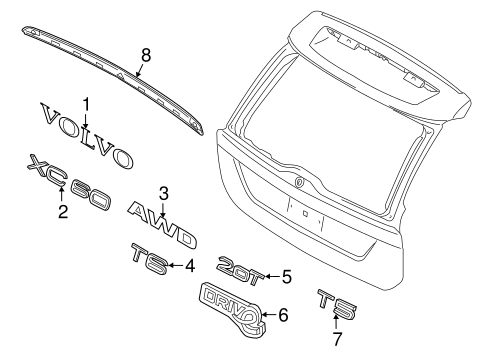 Exterior Trim - Lift Gate for 2015 Volvo XC60 | Volvo Parts Counter