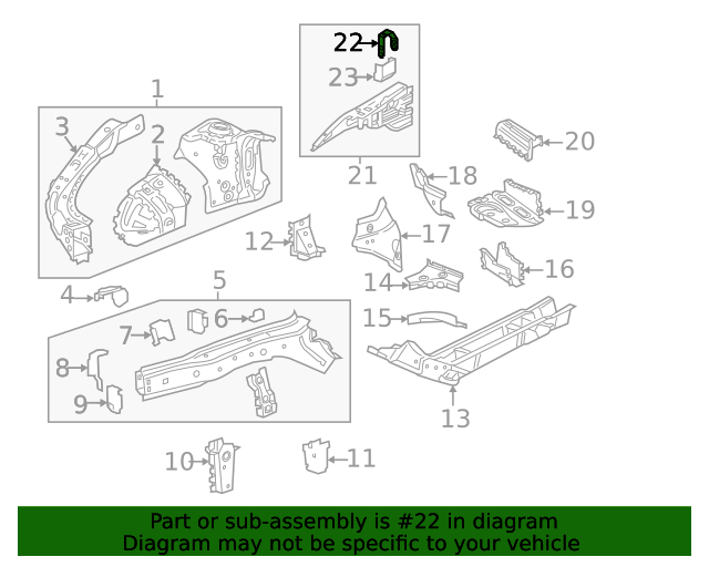 2018-2024 Chevrolet Equinox Driver Side Body Side Front Fender Rear ...