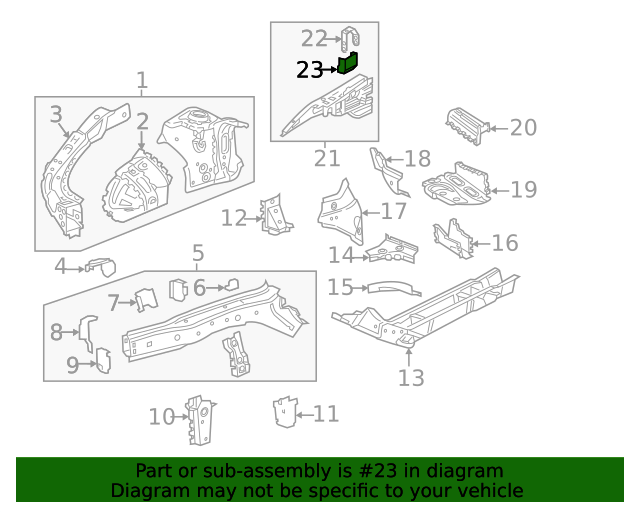 2018-2024 Chevrolet Equinox Passenger Side Body Side Front Fender Rear ...