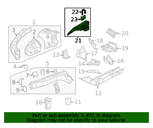 2018-2024 Chevrolet Equinox Driver Side Front Compartment Upper Side ...