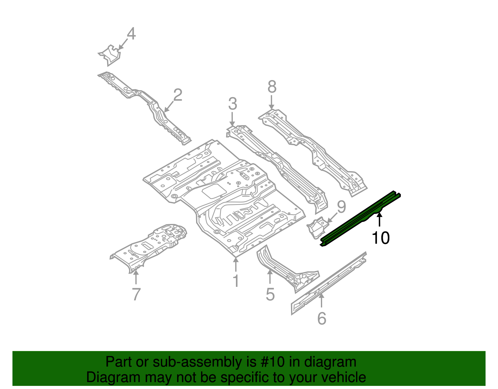 2005-2016 Nissan Side Member 75110-EA030 | Sullivan Brothers Nissan