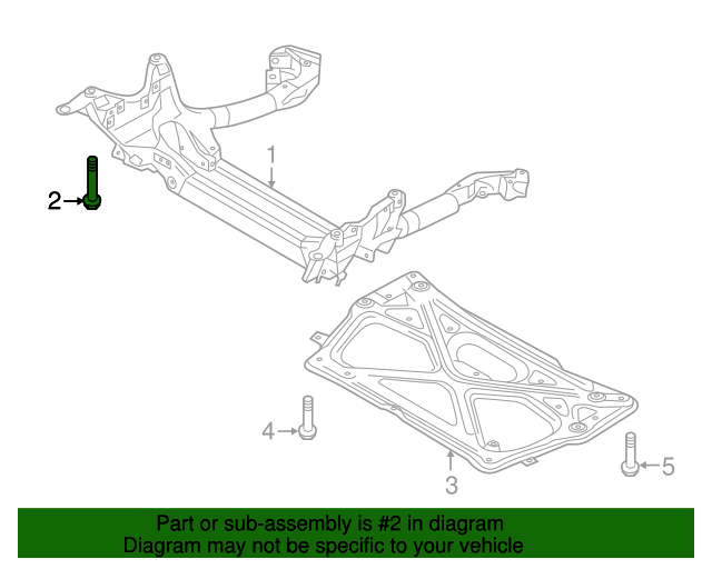 2008-2019 Audi Engine Cradle Mount Bolt WHT-005-657 | Audi USA Parts