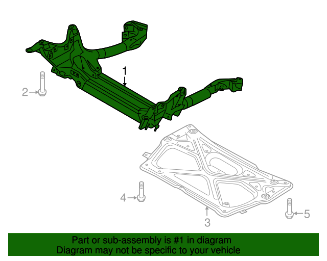 4G0-399-315-L - Engine Cradle 2012-2018 Audi | Audi OEM Parts