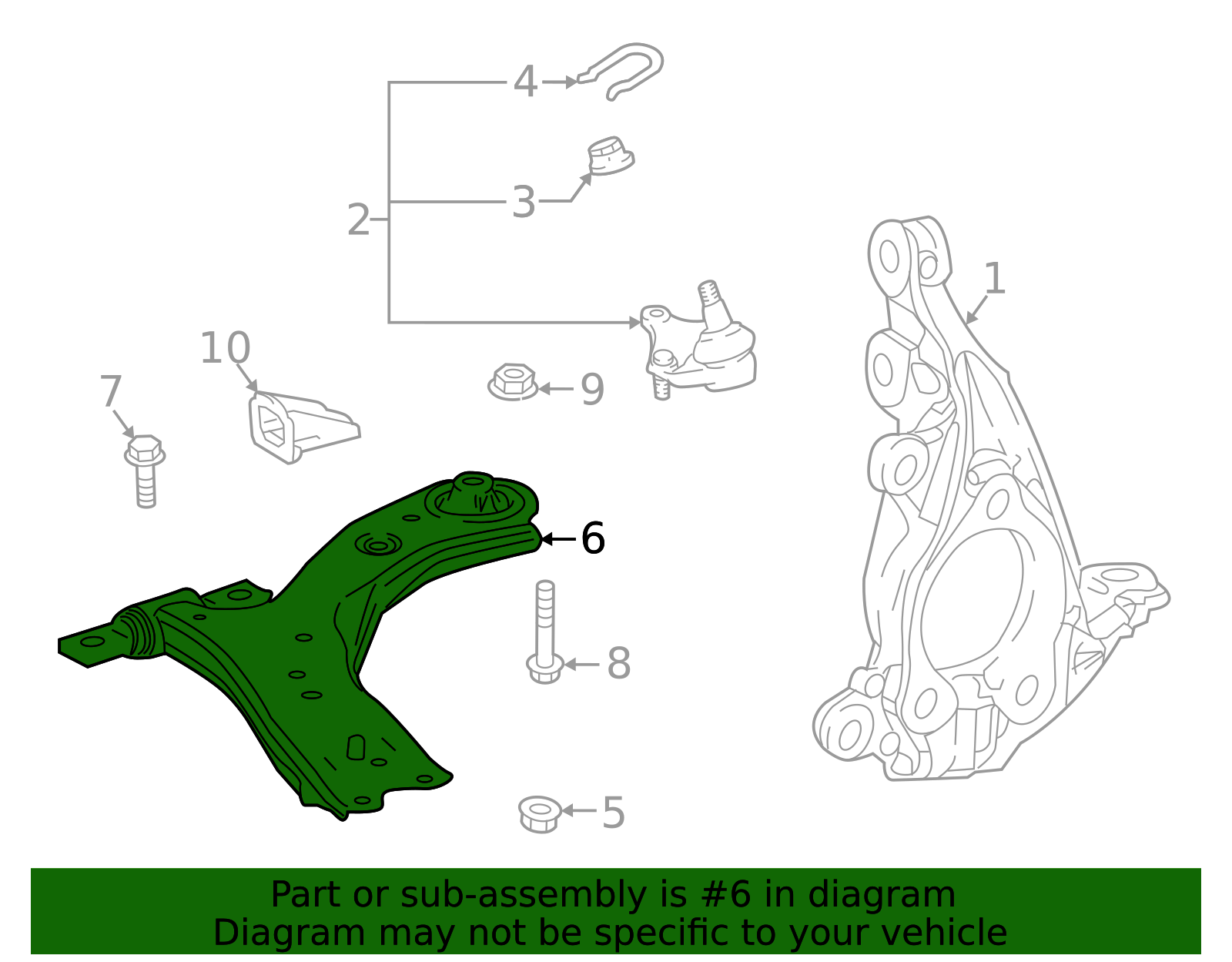 Genuine Toyota Lower Control Arm part# 48069-08050 for 2021-2024 Toyota ...