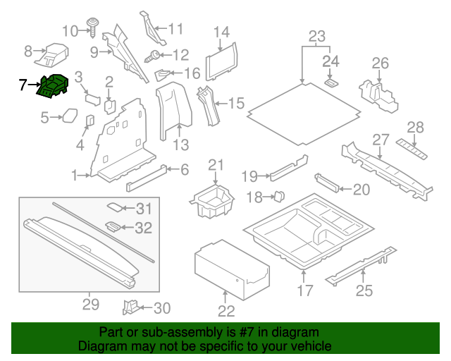 51477245322 - 2011-2017 BMW X3 Rail (51-47-7-245-322) | BMW of South ...