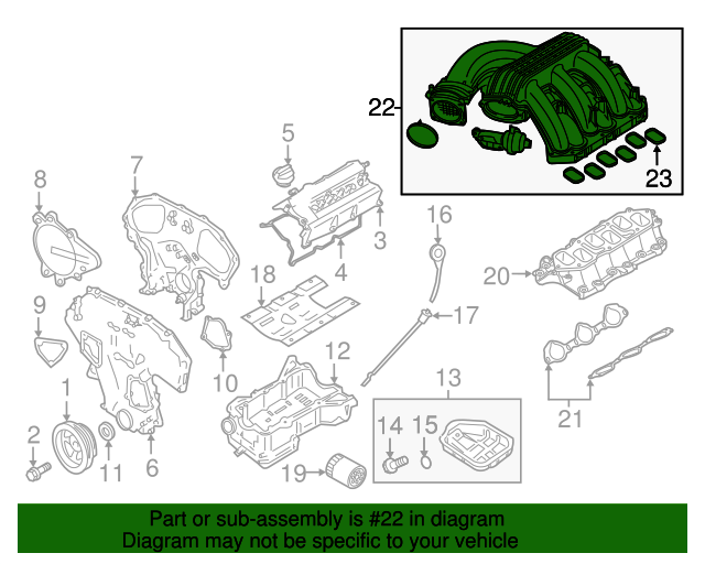 14010-EA21A - Intake Plenum 2005-2021 Nissan | Nissan Parts ...
