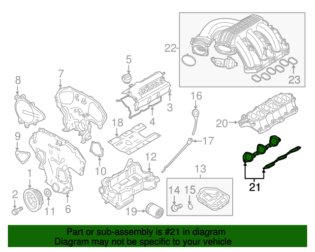 2002-2017 Nissan Manifold Gasket 14035-8J101 | Nissan Canada