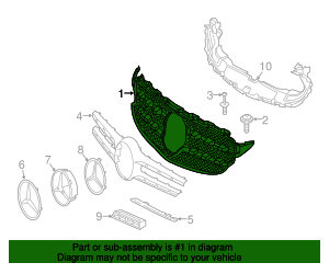 205-880-42-02 - Grille 2015-2018 Mercedes-Benz | Mercedes-Benz USA Parts